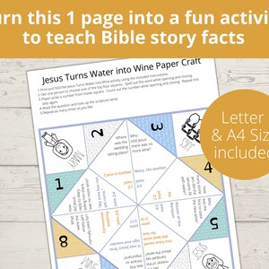 Jesus Turns Water Into Wine, Sunday School Crafts, Jesus Miracle ...