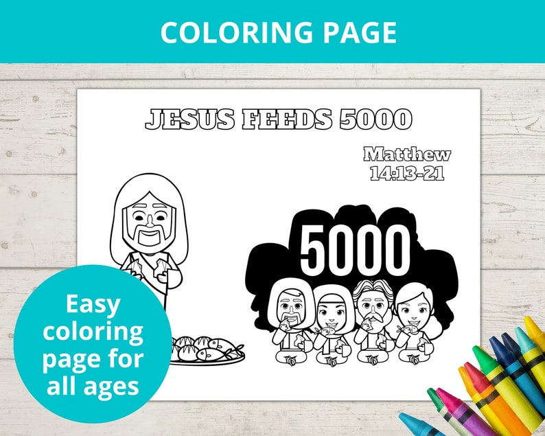 Jesus Feeds 5000 Bible Story Activities Sunday School Craft - Etsy