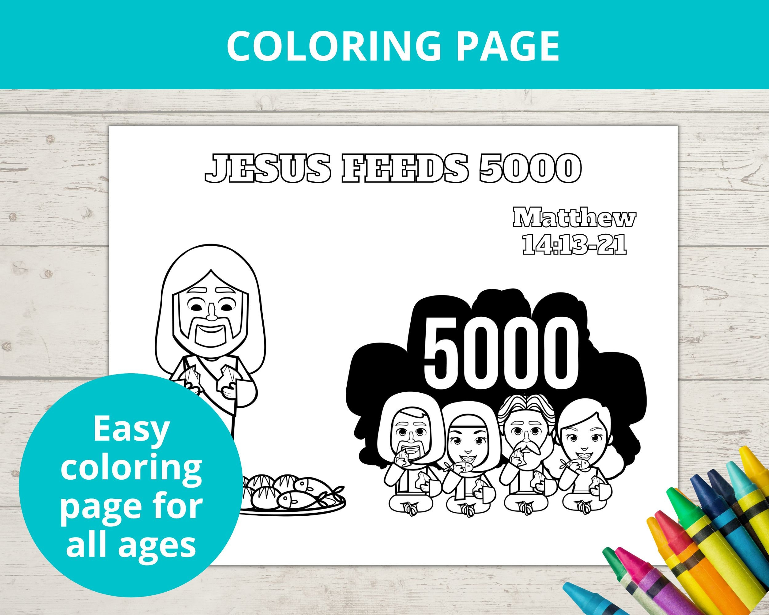 Jesus Feeds 5000 Bible Story Activities Sunday School Craft - Etsy