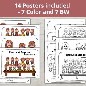 The Last Supper, Holy Week Activities, Bible Story Poster, Bible ...
