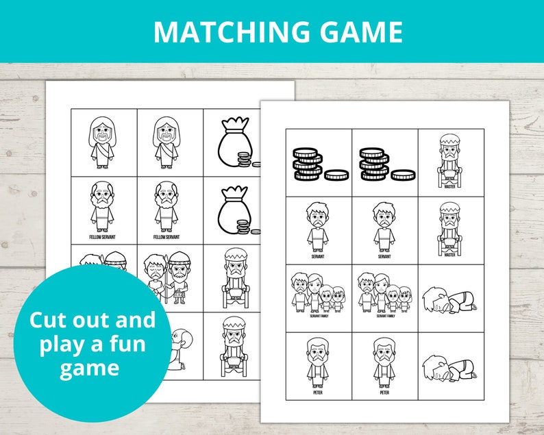 Parable of Unforgiving Servant, Bible Story Crafts, Parables of Jesus ...