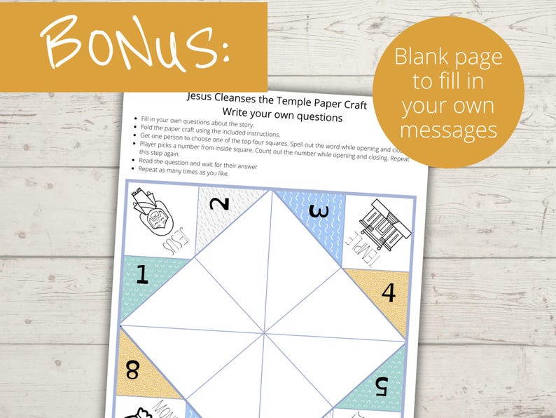 Jesus Cleanses the Temple, Bible Story Craft, Jesus Clears the Temple ...