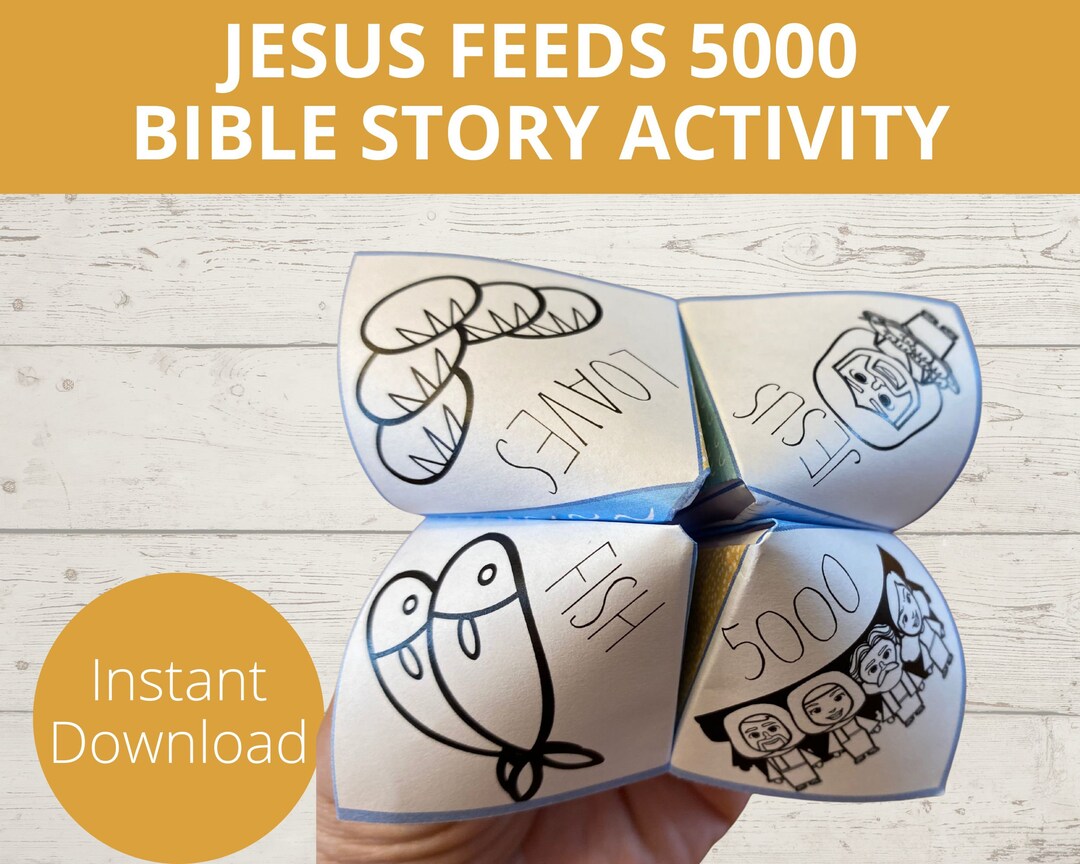 Jesus Feeds 5000 Bible Story Activity Sunday School Craft - Etsy