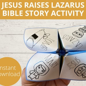Jesus Raises Lazarus Bible Story Activity Sunday School - Etsy