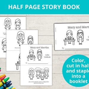 Mary and Martha, Bible Story Crafts, Mary Jesus, Sunday School Activity ...