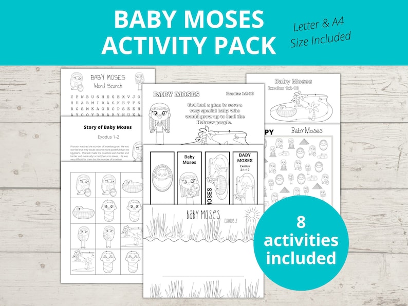 Baby Moses Bible Story Activities, Sunday School Craft, Moses Basket ...