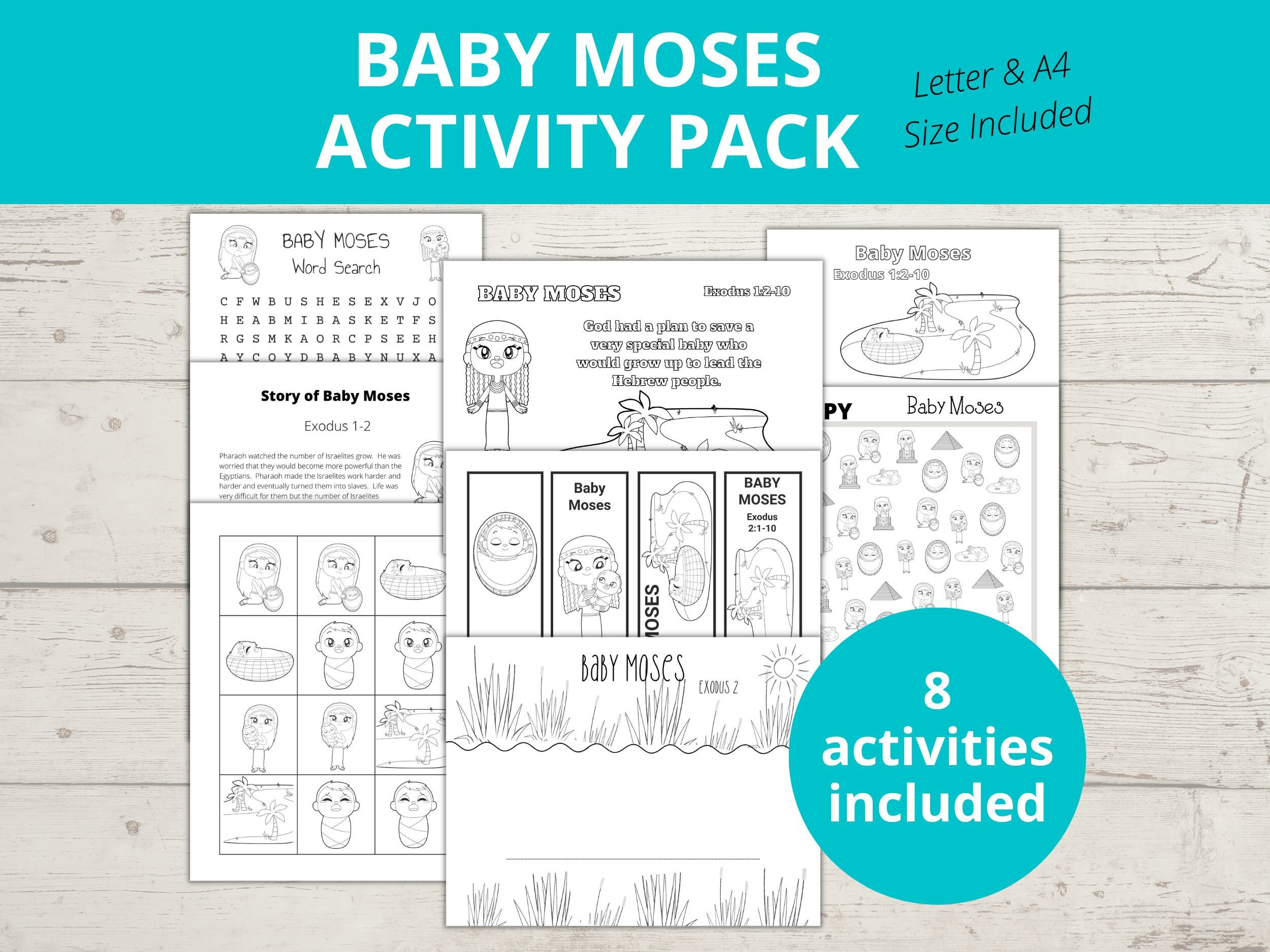 Baby Moses Bible Story Activities, Sunday School Craft, Moses Basket ...