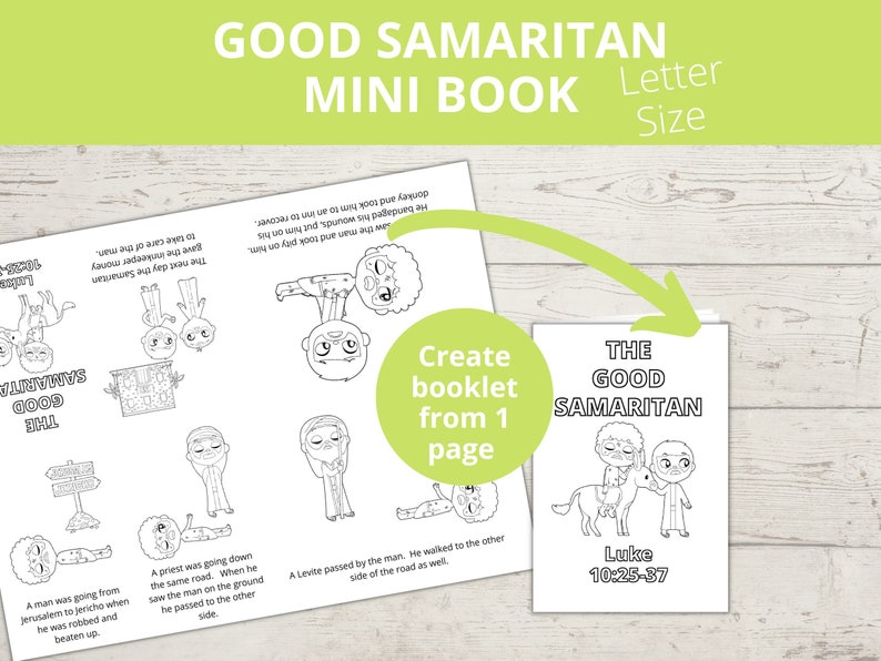 Good Samaritan Craft, Parables of Jesus, Printable Mini Books, Kids ...