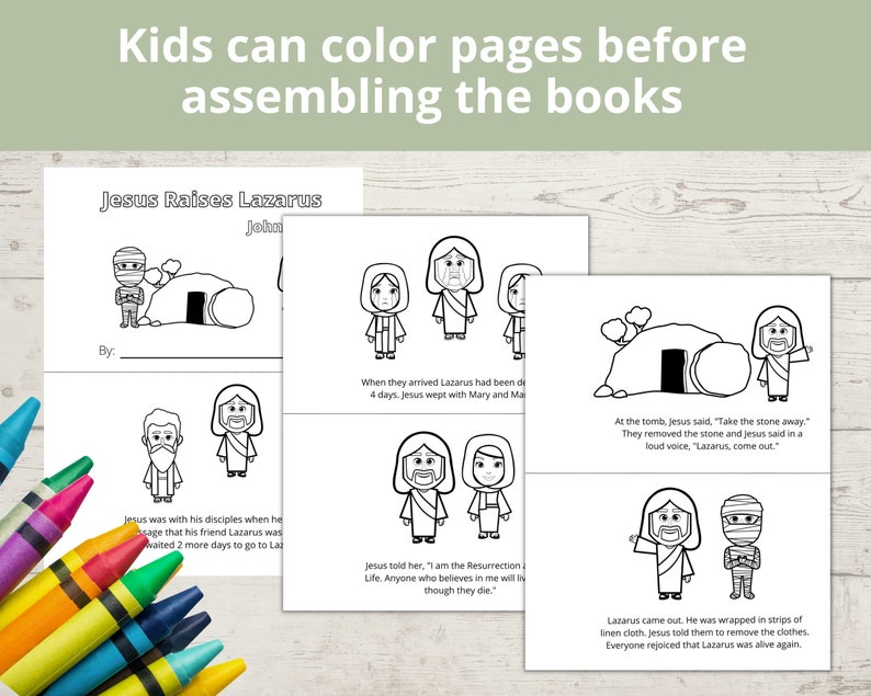 Jesus Raises Lazarus, Miracles of Jesus, Sunday School Crafts, Lazarus ...