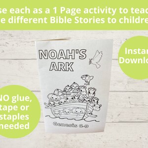 Bible Story Mini Book Bundle, Bible Story Activities, Sunday School ...
