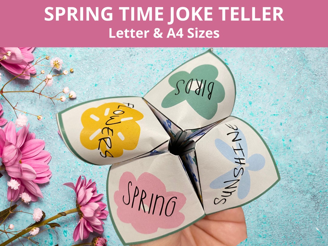 Joke Cards, Spring Fortune Teller, Joke Teller, Cootie Catcher ...