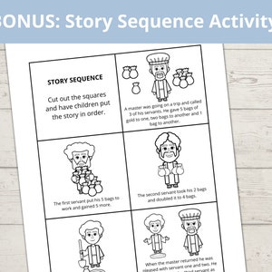 Parable of the Talents, Jesus Teaching, Bible Story Activity, Sunday ...