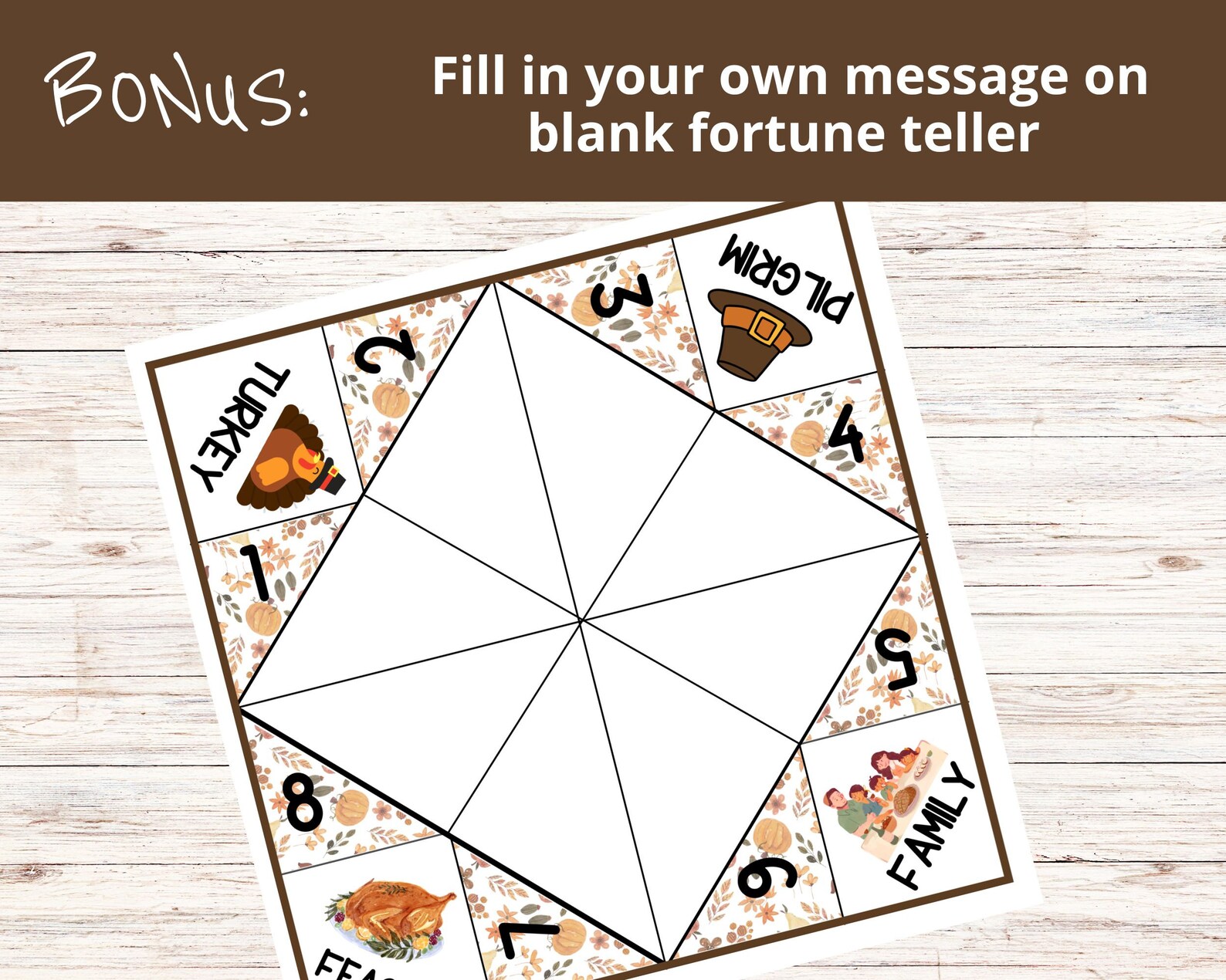 Thanksgiving Joke Cards, Thanksgiving Joke Teller, Fortune Teller ...