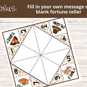 Thanksgiving Joke Cards, Thanksgiving Joke Teller, Fortune Teller ...