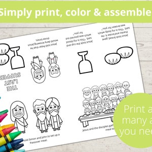 Holy Week Craft, Last Supper Craft, Sunday School Activity, Bible Story ...