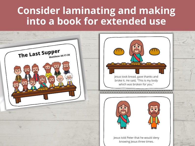 The Last Supper, Holy Week Activities, Bible Story Poster, Bible ...