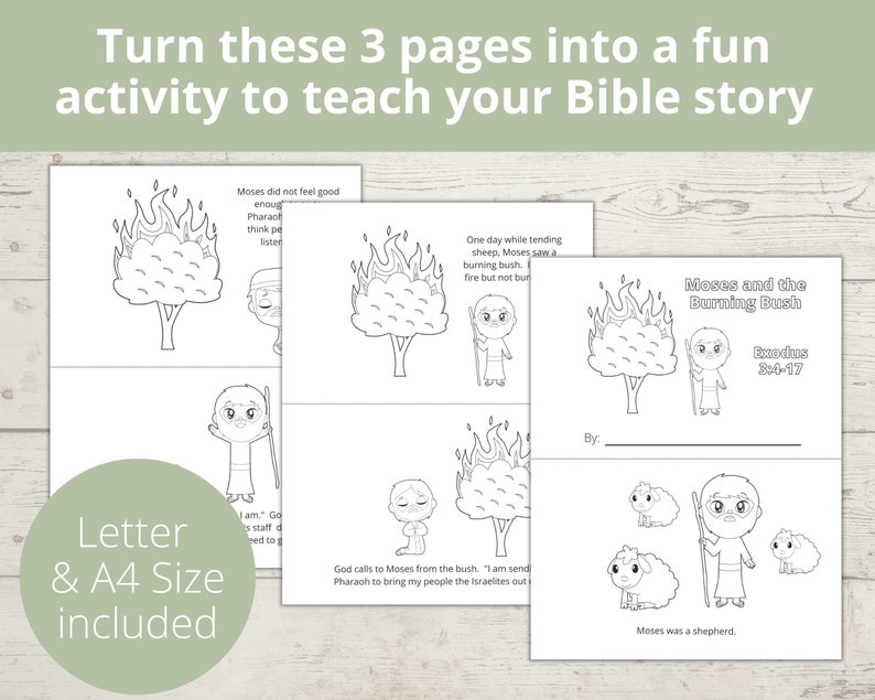 Moses and the Burning Bush, Sunday School Craft, Moses Craft, Bible ...