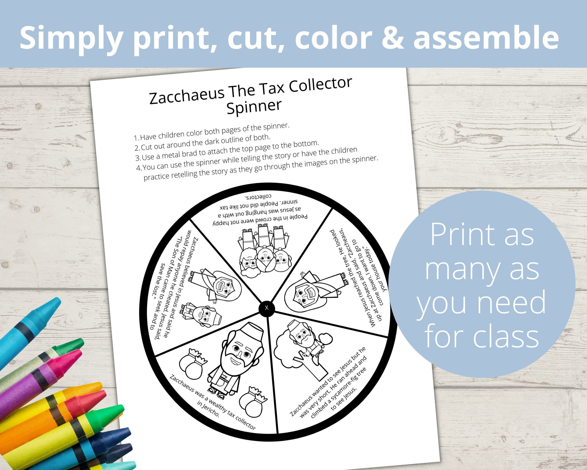 Zacchaeus Bible Craft, Morning Basket, Homeschool Bible, Bible Story ...