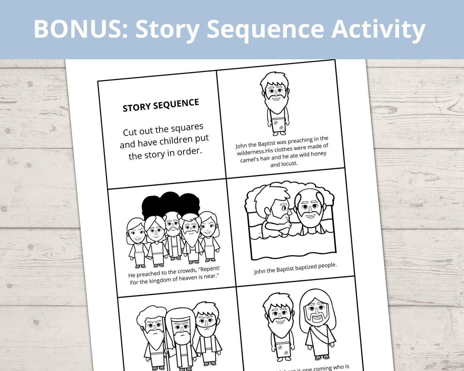 John the Baptist, Bible Story Activity, Sunday School Craft, Homeschool ...