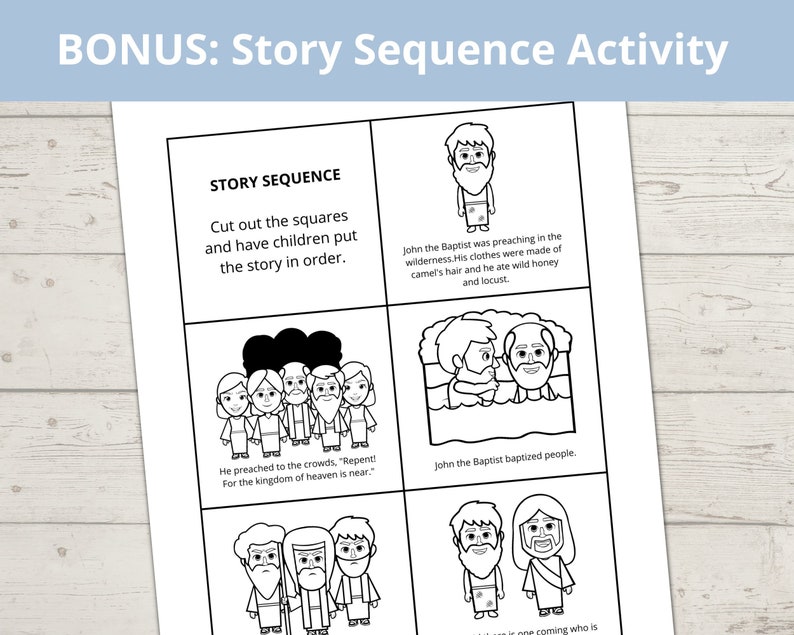 John the Baptist, Bible Story Activity, Sunday School Craft, Homeschool ...