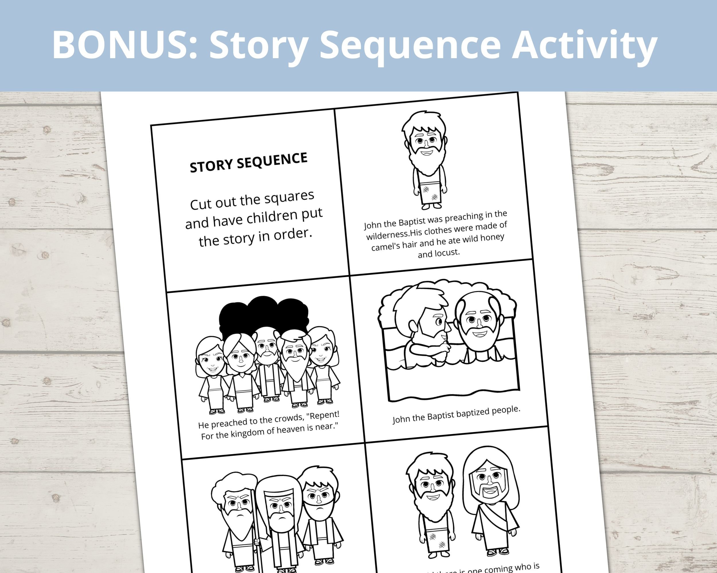 John the Baptist, Bible Story Activity, Sunday School Craft, Homeschool ...