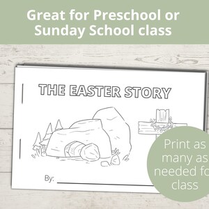 Easter Story Printable for Kids, Jesus on the Cross Craft, Story of ...