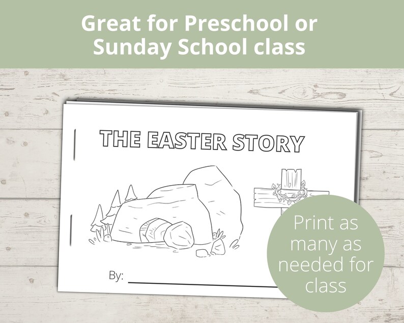 Easter Story Printable for Kids Jesus on the Cross Craft - Etsy