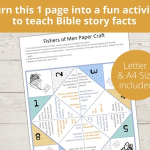 Fishers of Men Bible Story Activity, Sunday School Crafts, Jesus ...