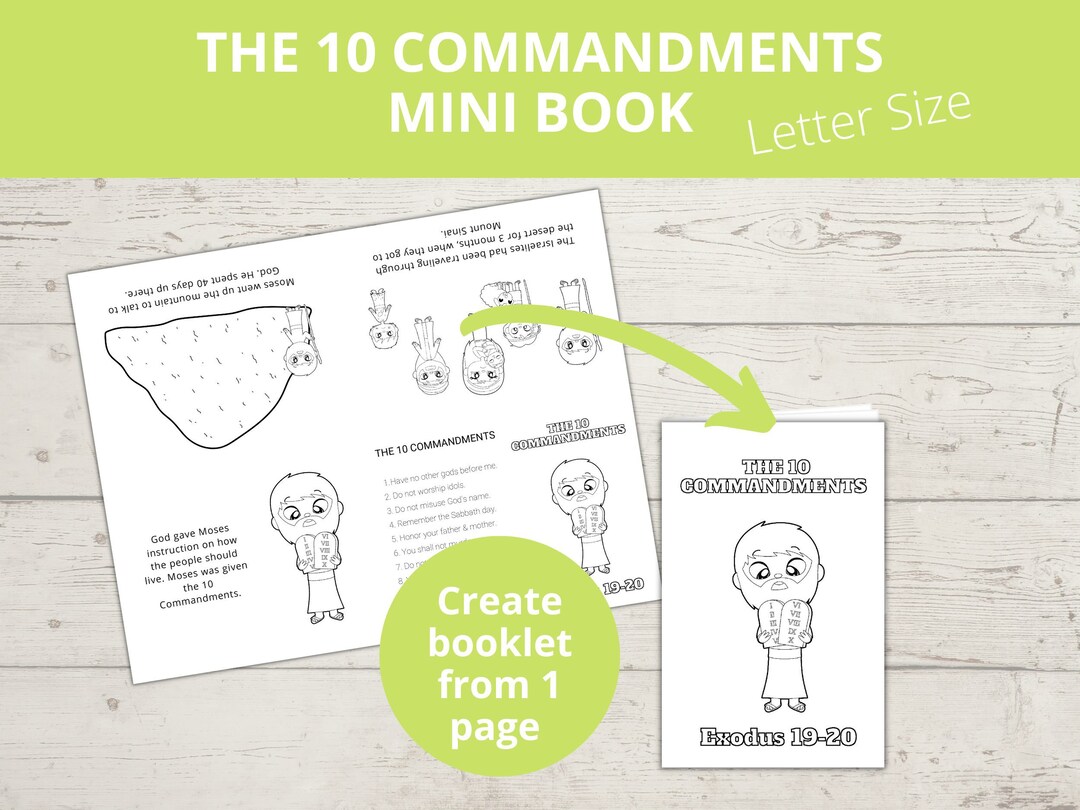 10 Commandments for Kids, Ten Commandments Craft Sunday School Lesson ...