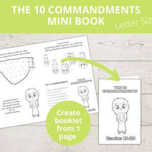 10 Commandments for Kids, Ten Commandments Craft Sunday School Lesson ...
