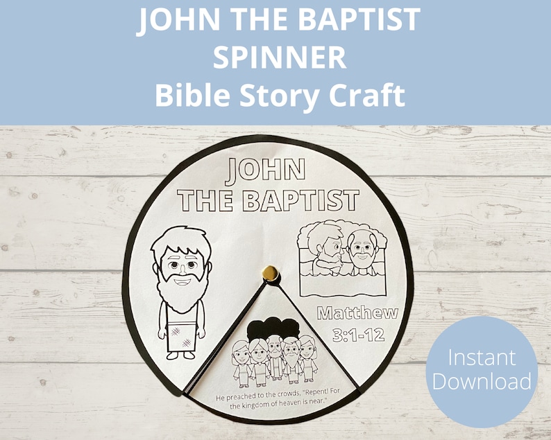 John the Baptist, Bible Story Activity, Sunday School Craft, Homeschool ...