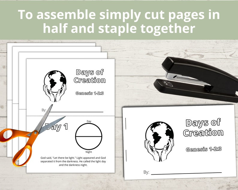 Days of Creation Coloring, Creation Craft Kids, in the Beginning God ...