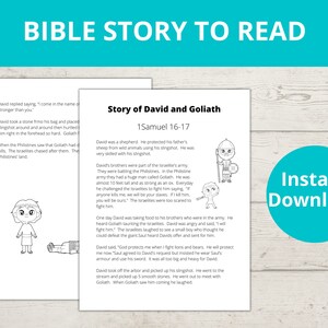 David and Goliath Bible Story Activities, Sunday School Crafts ...