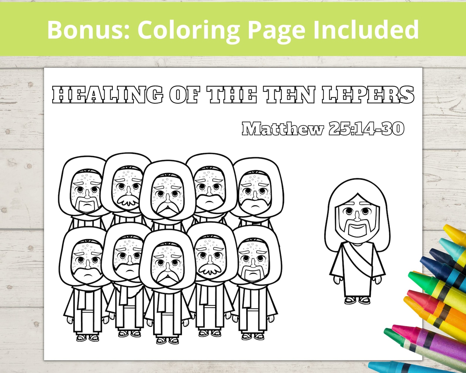 Ten Lepers, Sunday School Craft, Jesus Heals, Printable Mini Book ...