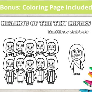 Ten Lepers, Sunday School Craft, Jesus Heals, Printable Mini Book ...