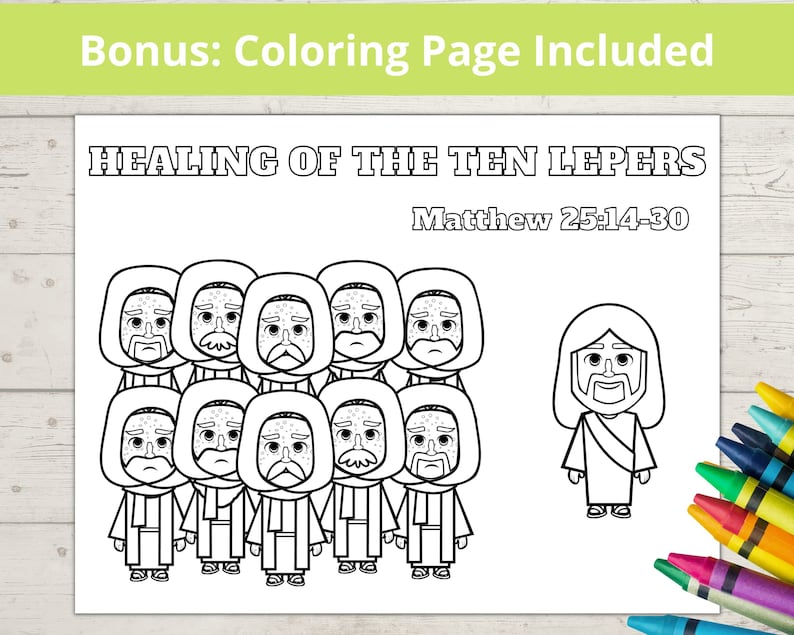 Ten Lepers, Sunday School Craft, Jesus Heals, Printable Mini Book ...