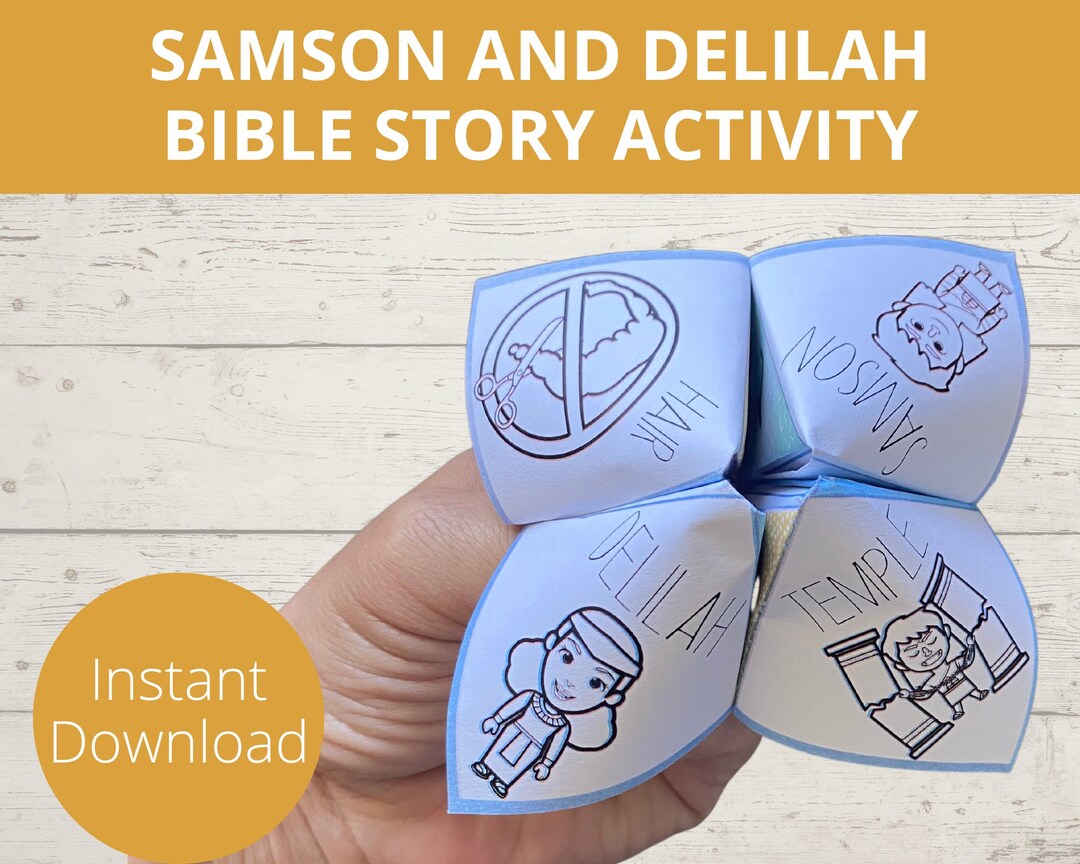 Samson and Delilah Fortune Teller Samson Bible Cootie - Etsy