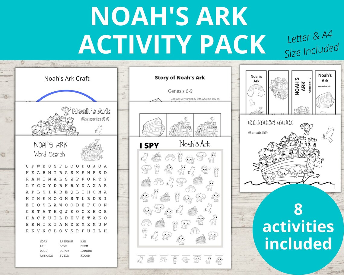 Noah's Ark Bible Story Activities Sunday School Craft - Etsy
