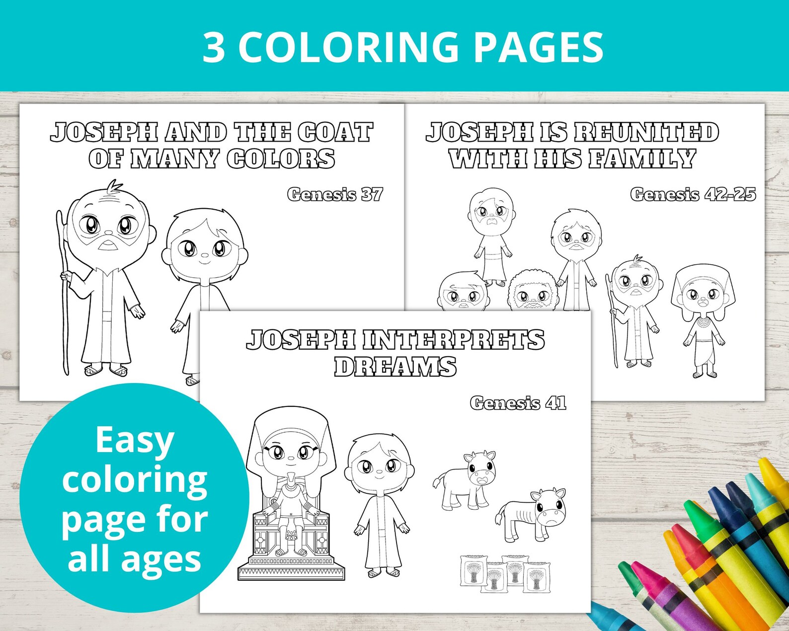 Story of Joseph Bible Story Activities Sunday School Craft - Etsy
