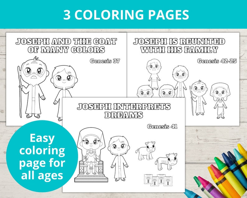 Story of Joseph Bible Story Activities Sunday School Craft - Etsy