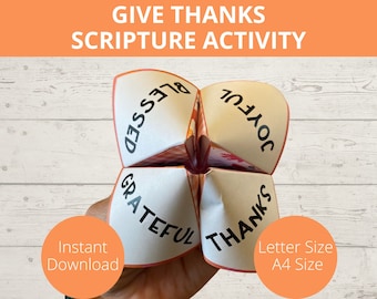 Thanksgiving Bible Study Activity Pages for Kids Gratitude - Etsy