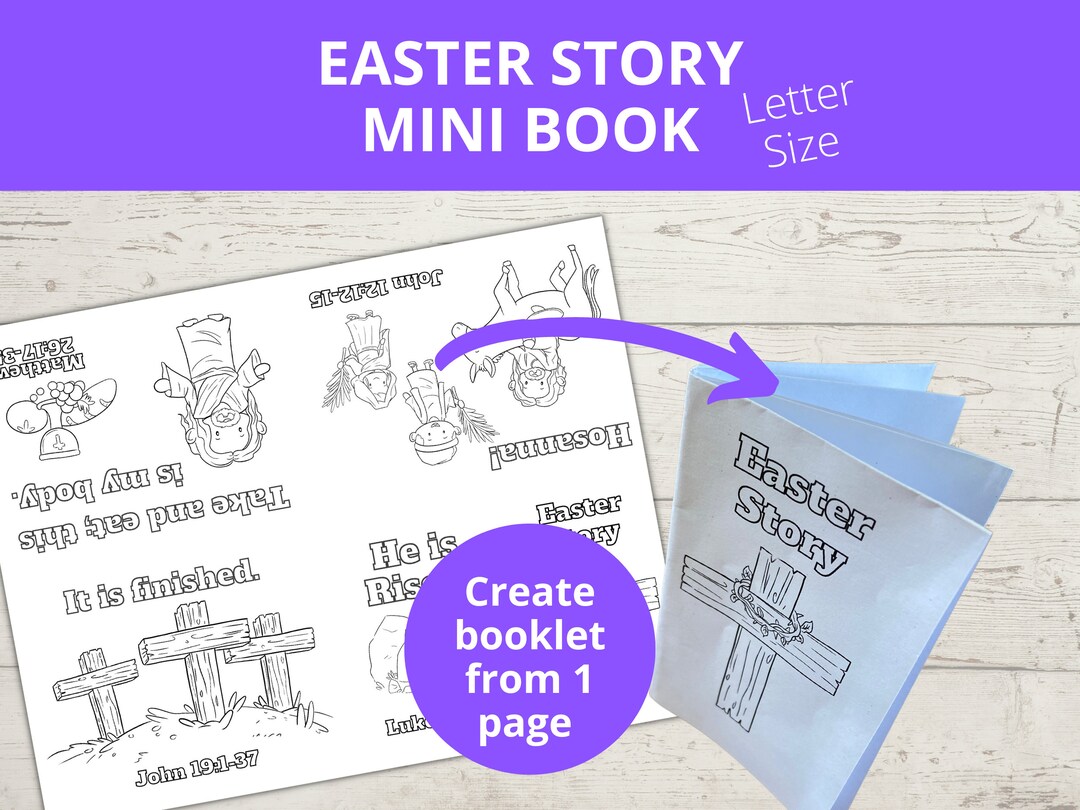 Easter Story Activity for Kids, Easter Mini Book, Sunday School Craft ...