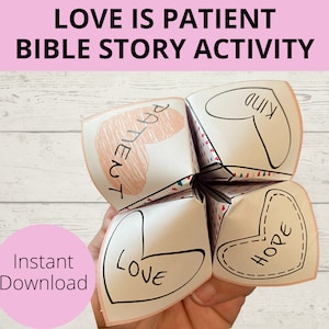 Love is Patient Bible Story Activity, 1 Corinthians 13, Love is Kind ...