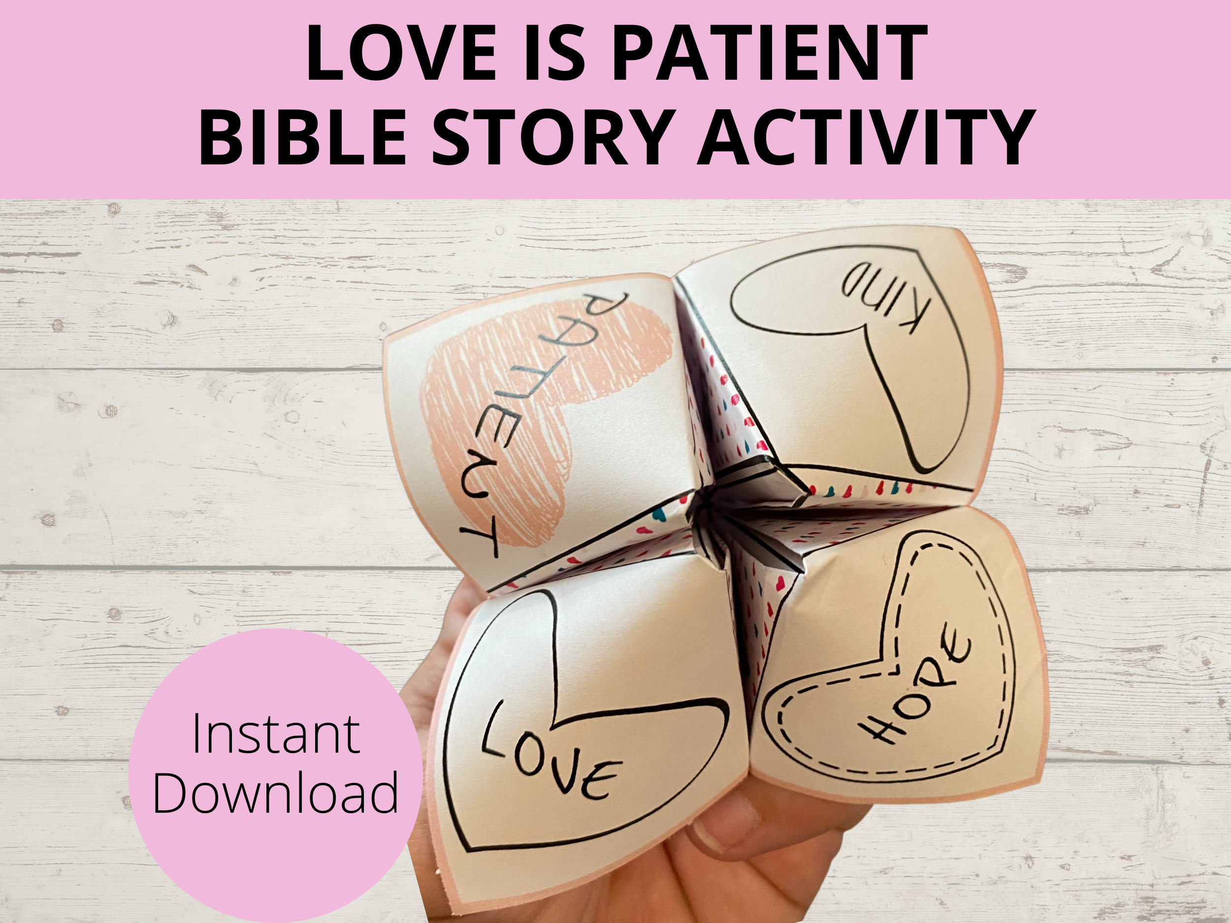 Love is Patient Bible Story Activity, 1 Corinthians 13, Love is Kind ...