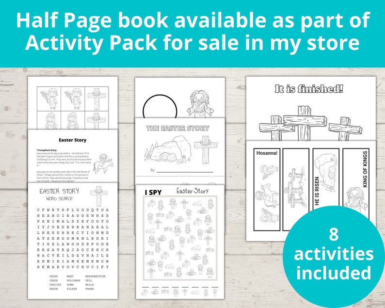 Easter Story Printable for Kids, Jesus on the Cross Craft, Story of ...