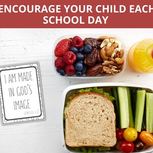 Christian Affirmations for Kids, Lunchbox Notes, Scripture Lunch Notes ...