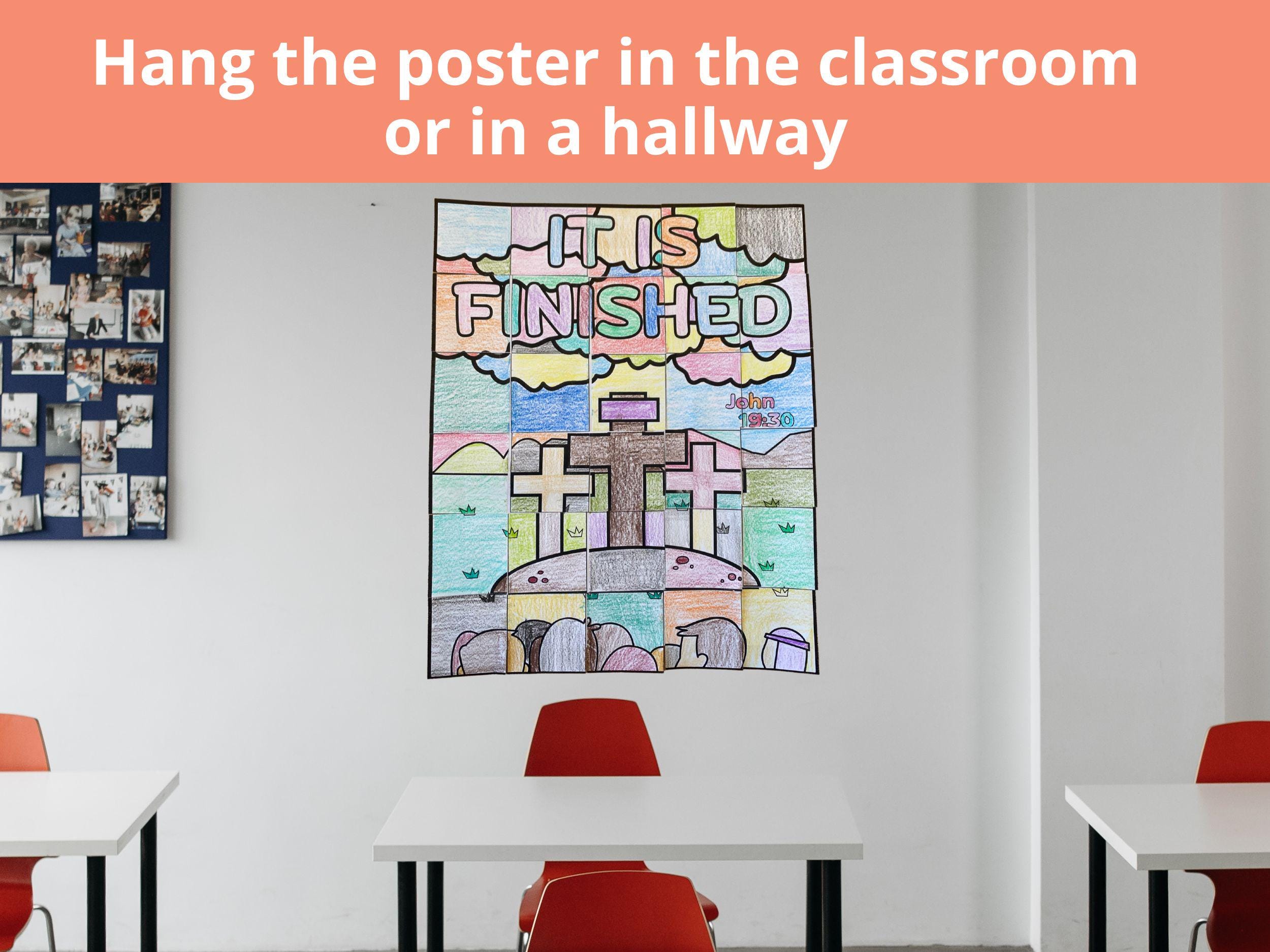 It is Finished, Easter Coloring Pages, Bible Collaborative Posters ...
