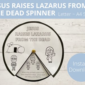 Raising of Lazarus Sunday School Craft Bible Story - Etsy