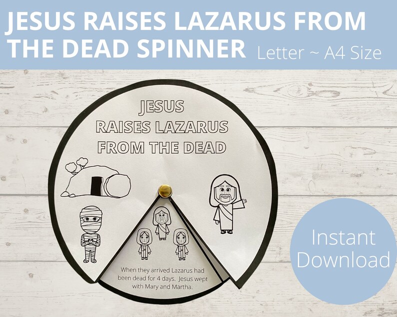 Raising of Lazarus Sunday School Craft Bible Story - Etsy Raising of Lazarus Sunday School Craft Bible Story - Etsy
