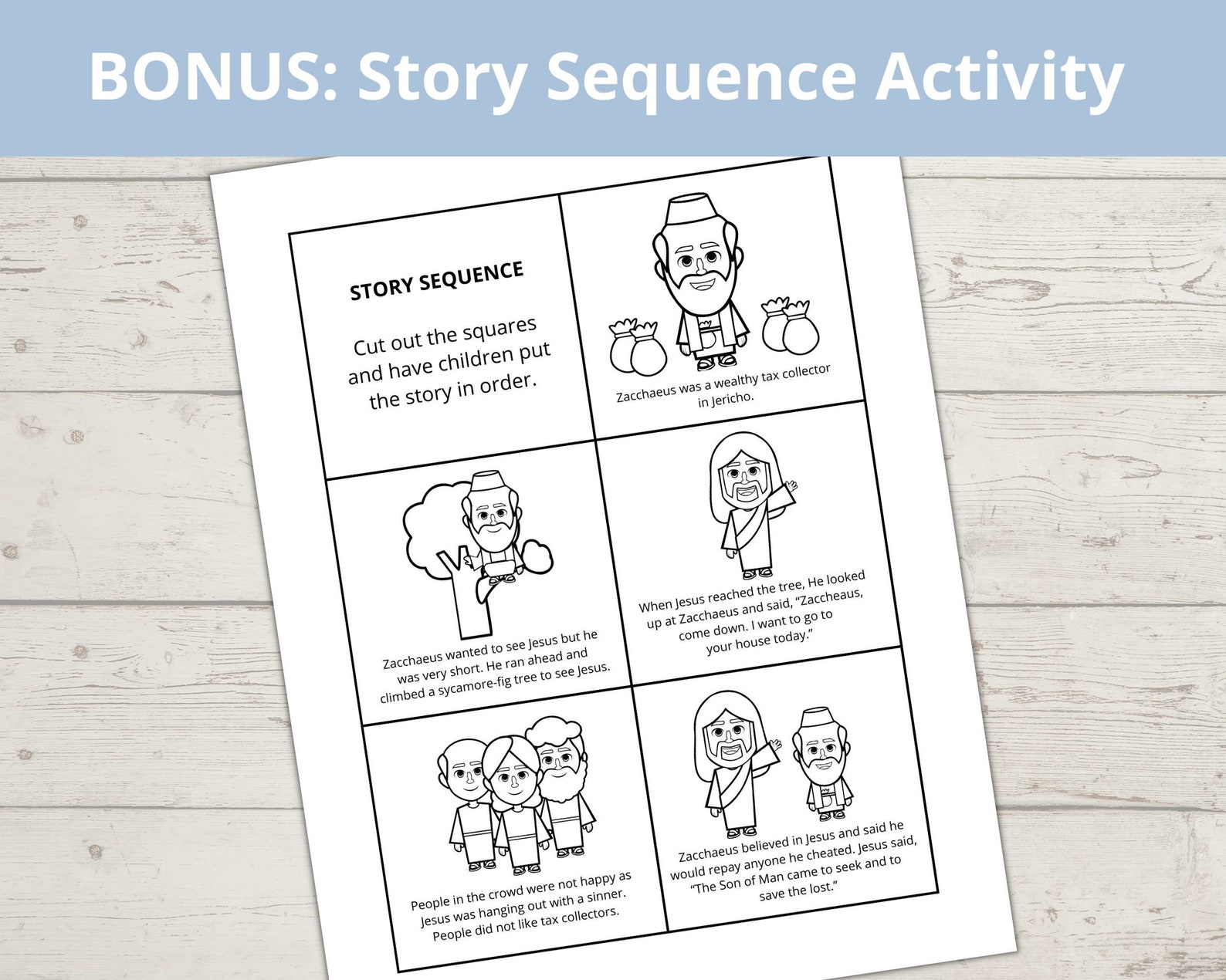 Zacchaeus Bible Craft, Morning Basket, Homeschool Bible, Bible Story ...